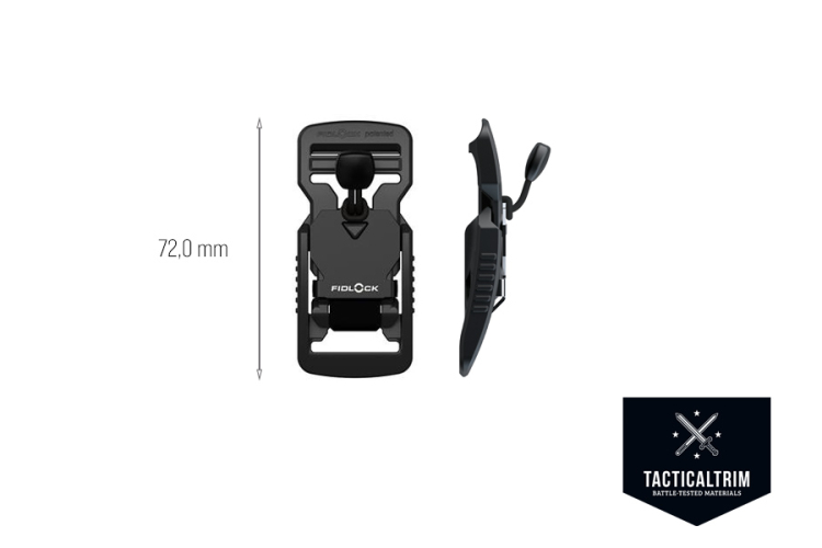 V-buckle 25 black flap, 7,50