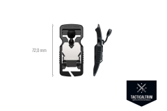 V-buckle 25 split bar black flap, 7,31